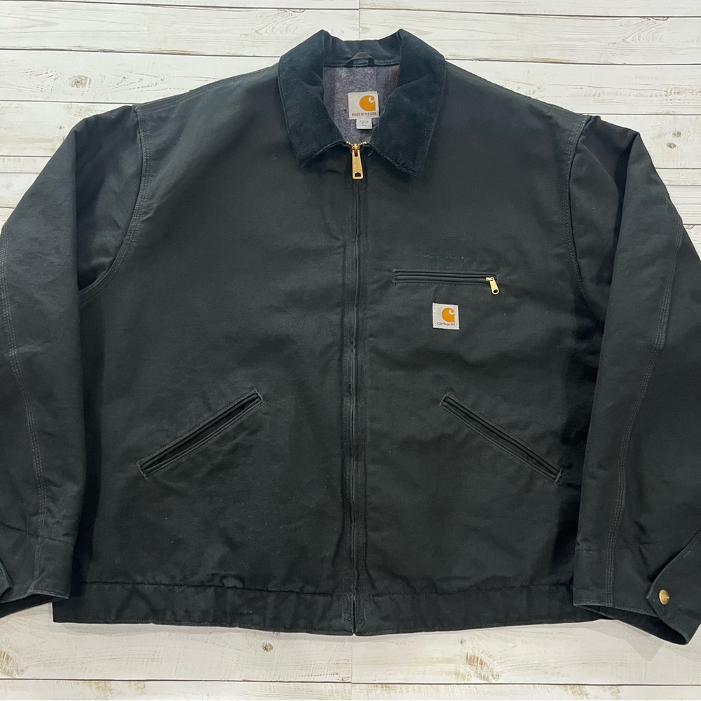 Carhartt Detroit Jacket Men 3xl Black Duck Blanket Li… - Gem